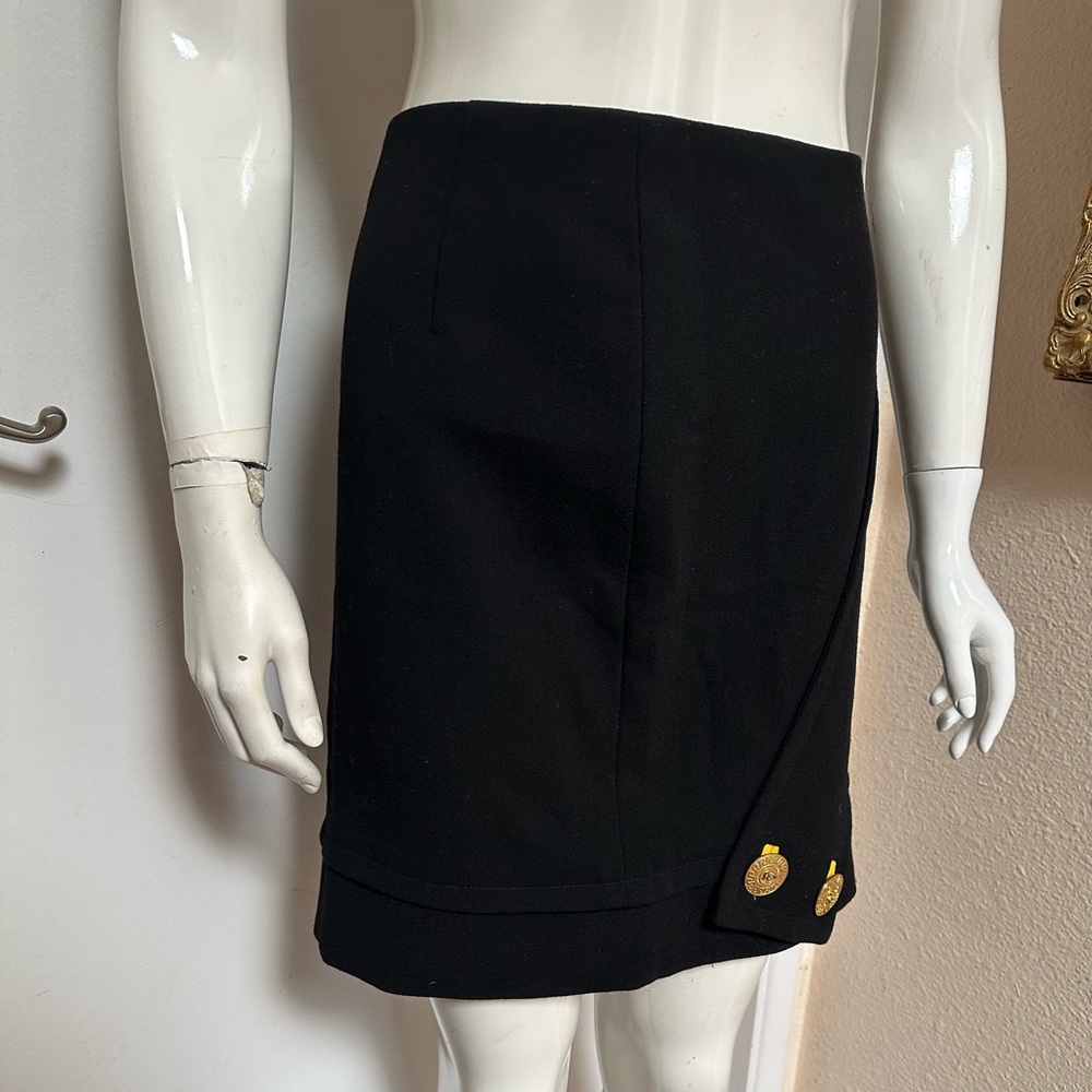 Versace Medusa Skirt Gold Greek Key Medusa Buttons El… - Gem